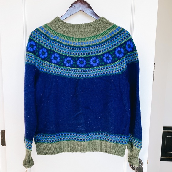 Danspin | Sweaters | Danspin Vintage Wool Floral Fair Isle Sweater Made ...
